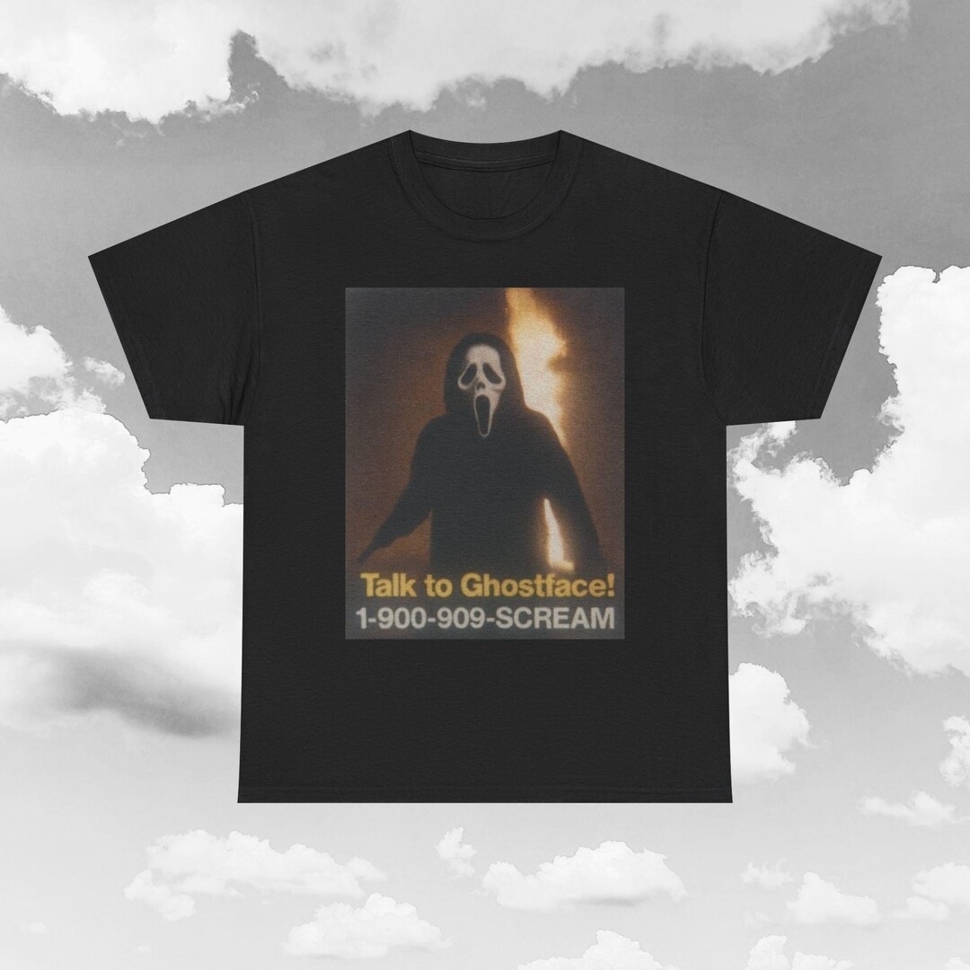 Talk to Ghostface Halloween T-shirt: Scary Horror Movie Tee - Etsy