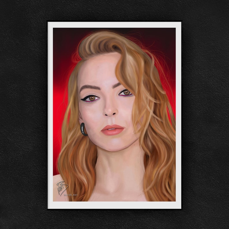 JODIE COMER DRAWING A4 13x18cm Digital Art Print - Etsy