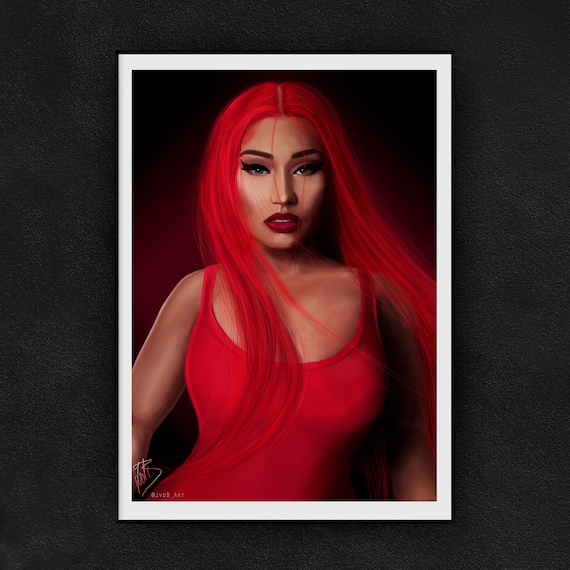 NICKI MINAJ DRAWING A4 13x18cm Digital Art Print - Etsy