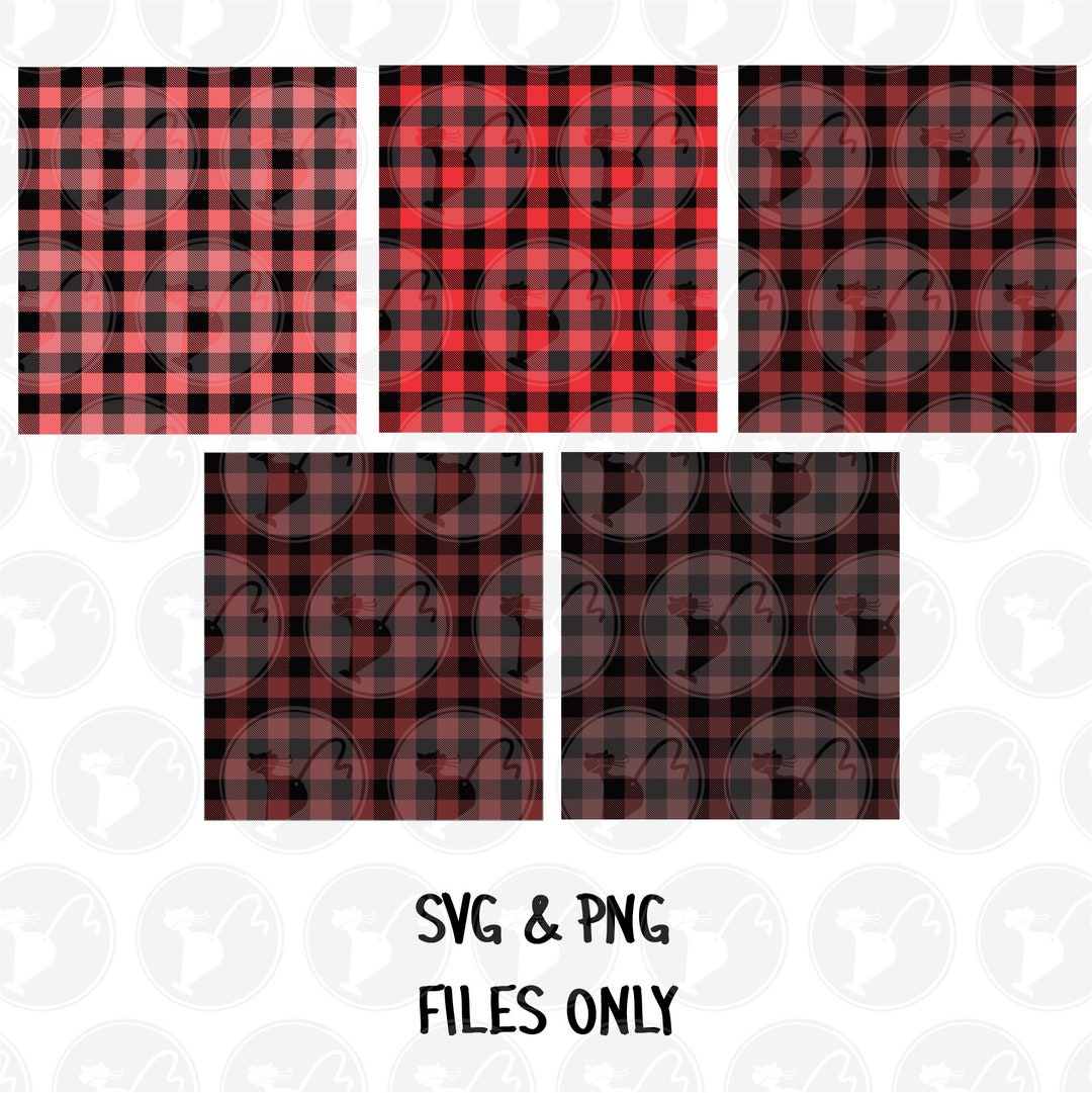 Plaid Pattern red Variations SVG & PNG Files Digital Download Only - Etsy