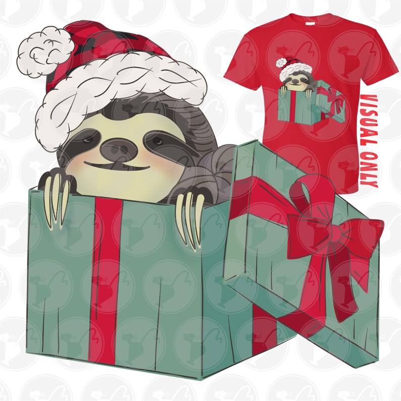 Christmas Sloth in a Box, PNG Digital Download Only - Etsy