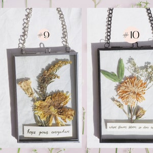 Handmade Gift Frame With Pressed Flowers Metal Hanging Frame With ...