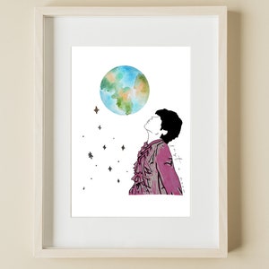 Bts Digital Print - Jin Moon - Bts Jin - Jin - Bts Print - Bts Poster ...