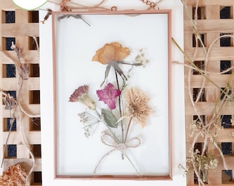 Handmade Gift Frame With Pressed Flowers Metal Hanging Frame With ...