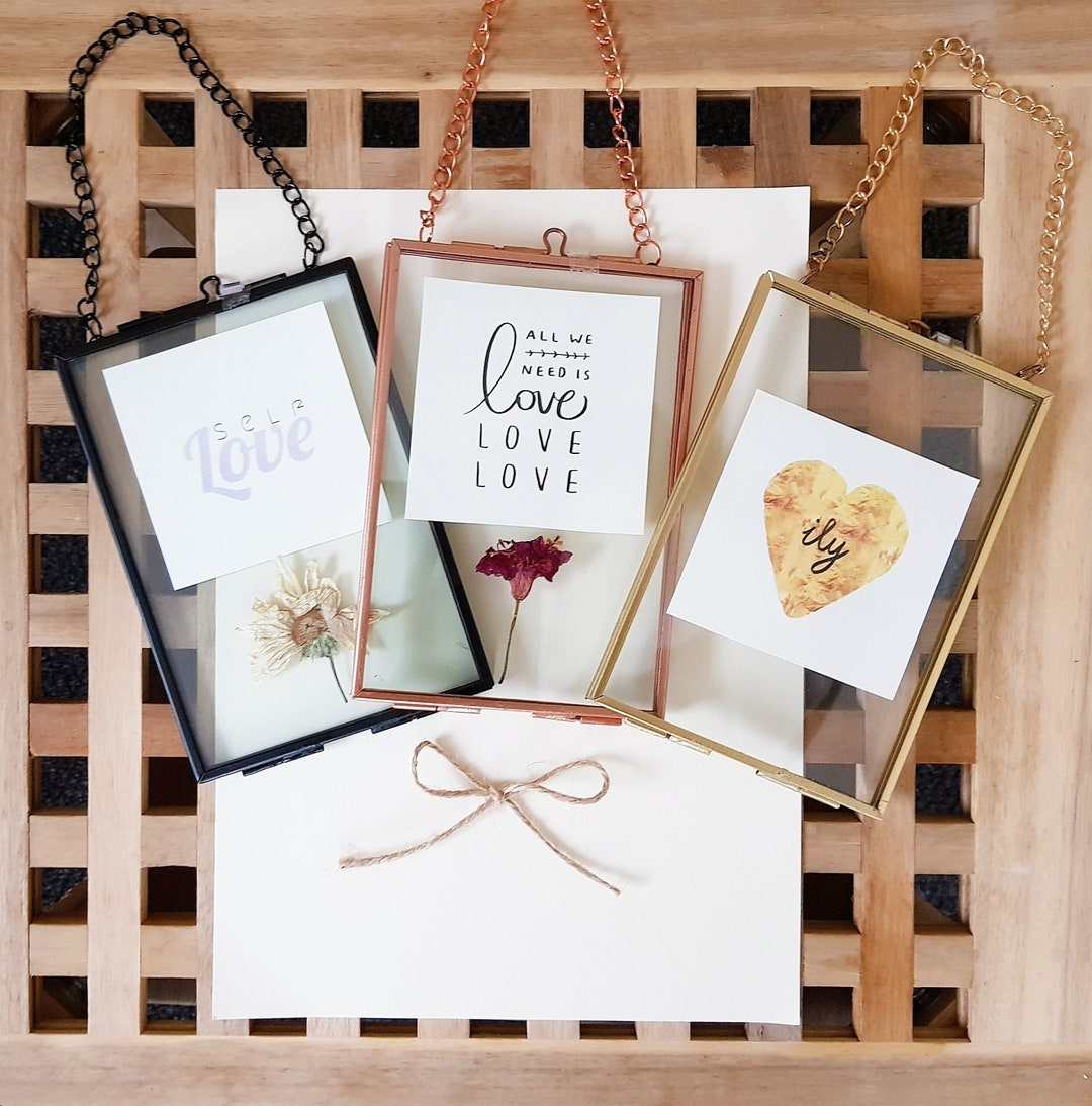 Handmade Personalised Gift Hanging Frame Metal Frame With Pressed ...