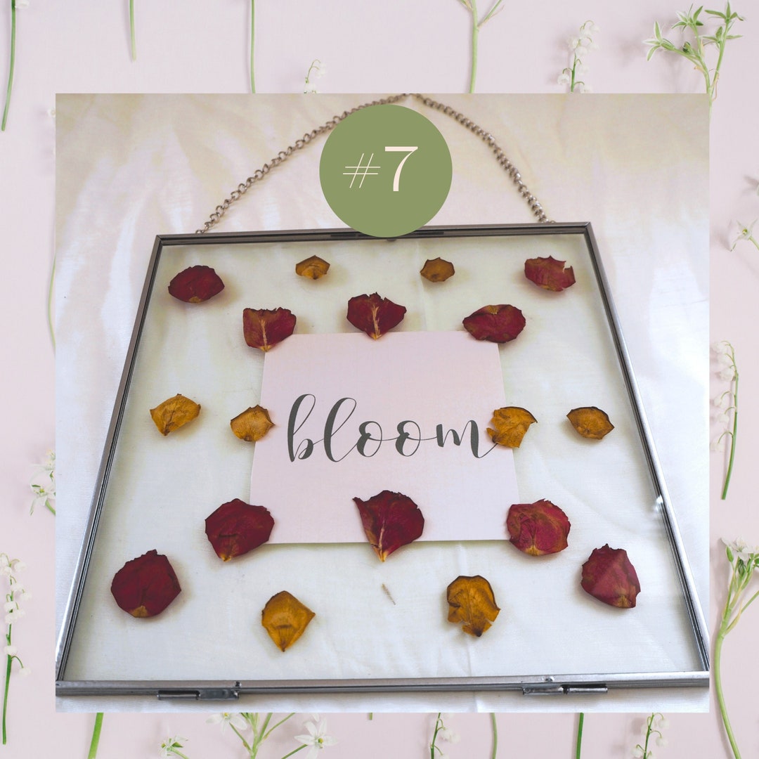 Handmade Gift Personalised Gift Hanging Frame Pressed Flowers Metal ...