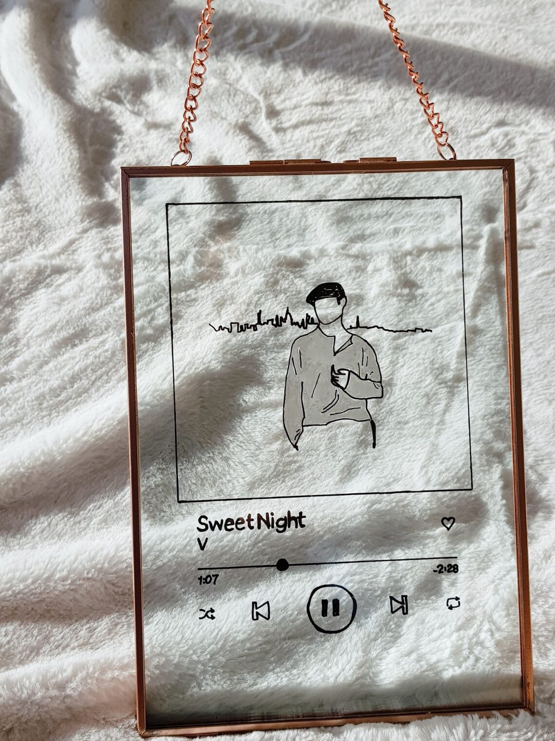 Handmade BTS Gift Spotify Glass Art Bts Wall Frame - Etsy