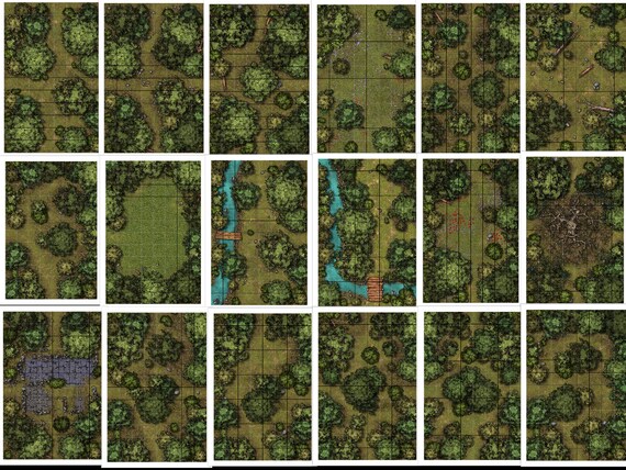 Digital Map Set Forest 32 Maps | Etsy