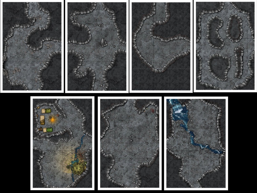 Digital Map Set Cave 14 Maps - Etsy