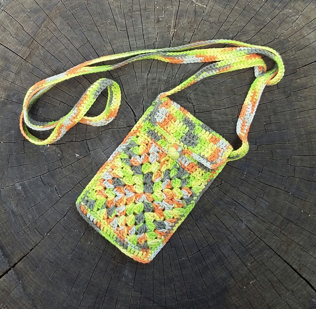 Crochet Mobile Phone Bag Women - Crochet Cell Phone Bag Crossbody Strap ...