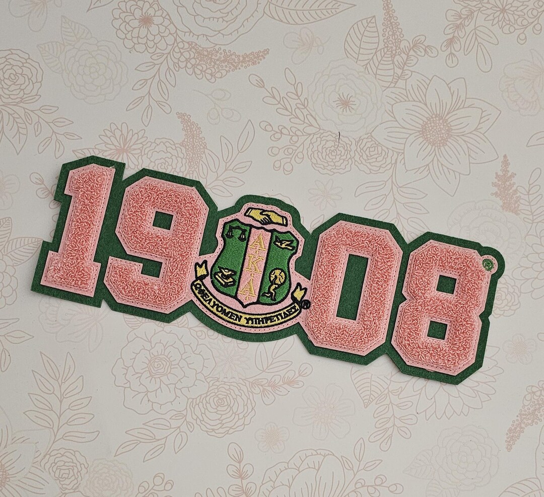 AKA Sorority Chenille 1908 Crest Patch - Etsy