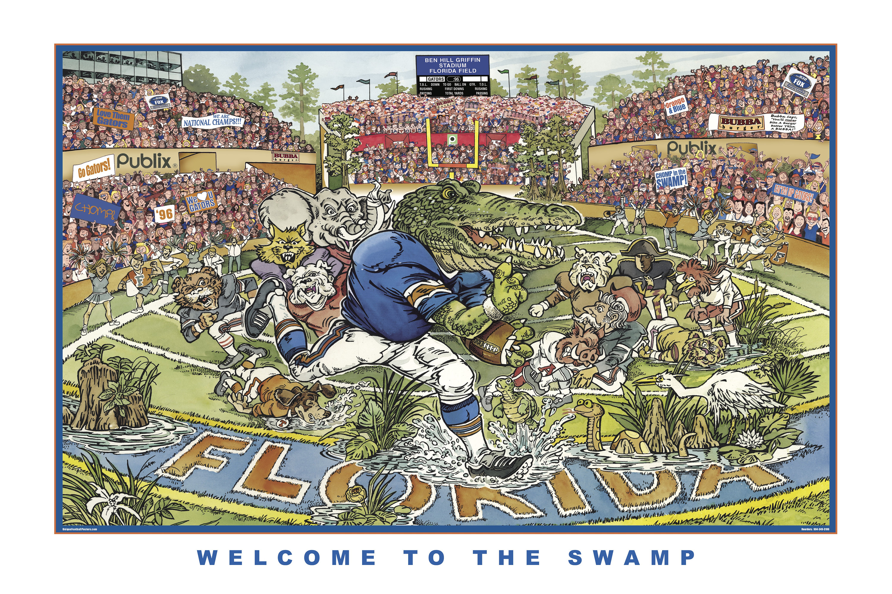 Unique Gator Football Poster - Etsy