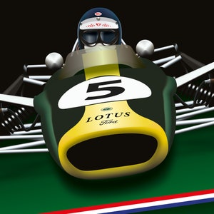 Formula 1 Classic Jim Clark 1965 World Champion for Lotus Super Poster ...