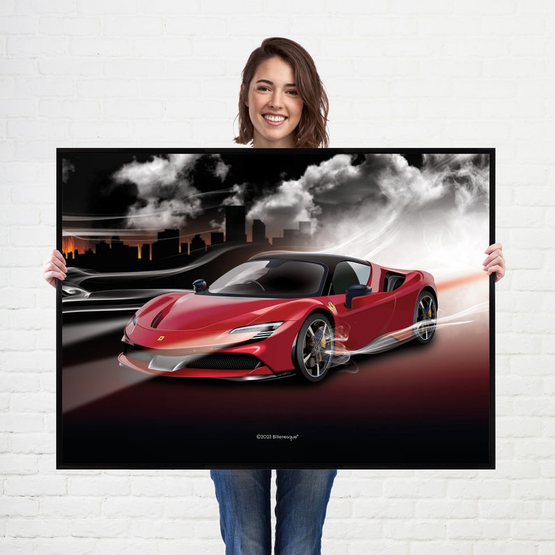 Super Car Ferrari SF90 Stradale Poster Supercars Fast Sports - Etsy