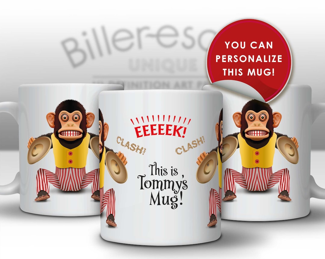 Clapping Monkey Mug Monkey Cymbals Gift Christmas Present - Etsy