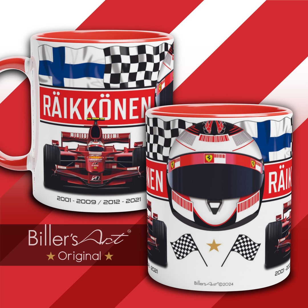 Classic World Champion Kimi Raikkonen's Car & Helmet Formula 1 Mug - Etsy