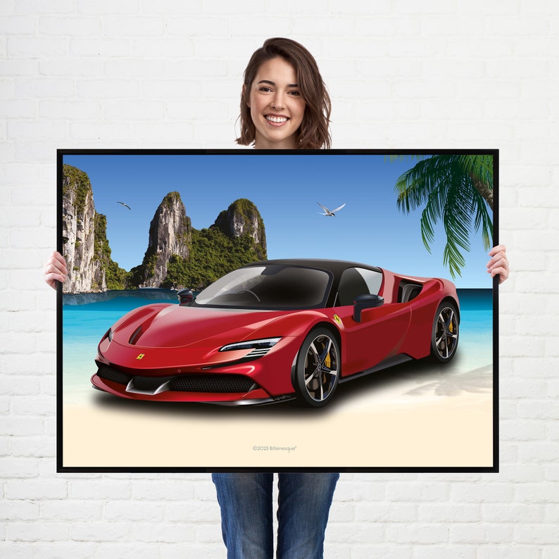 Super Car Ferrari SF90 Stradale Poster Supercars Fast Sports - Etsy