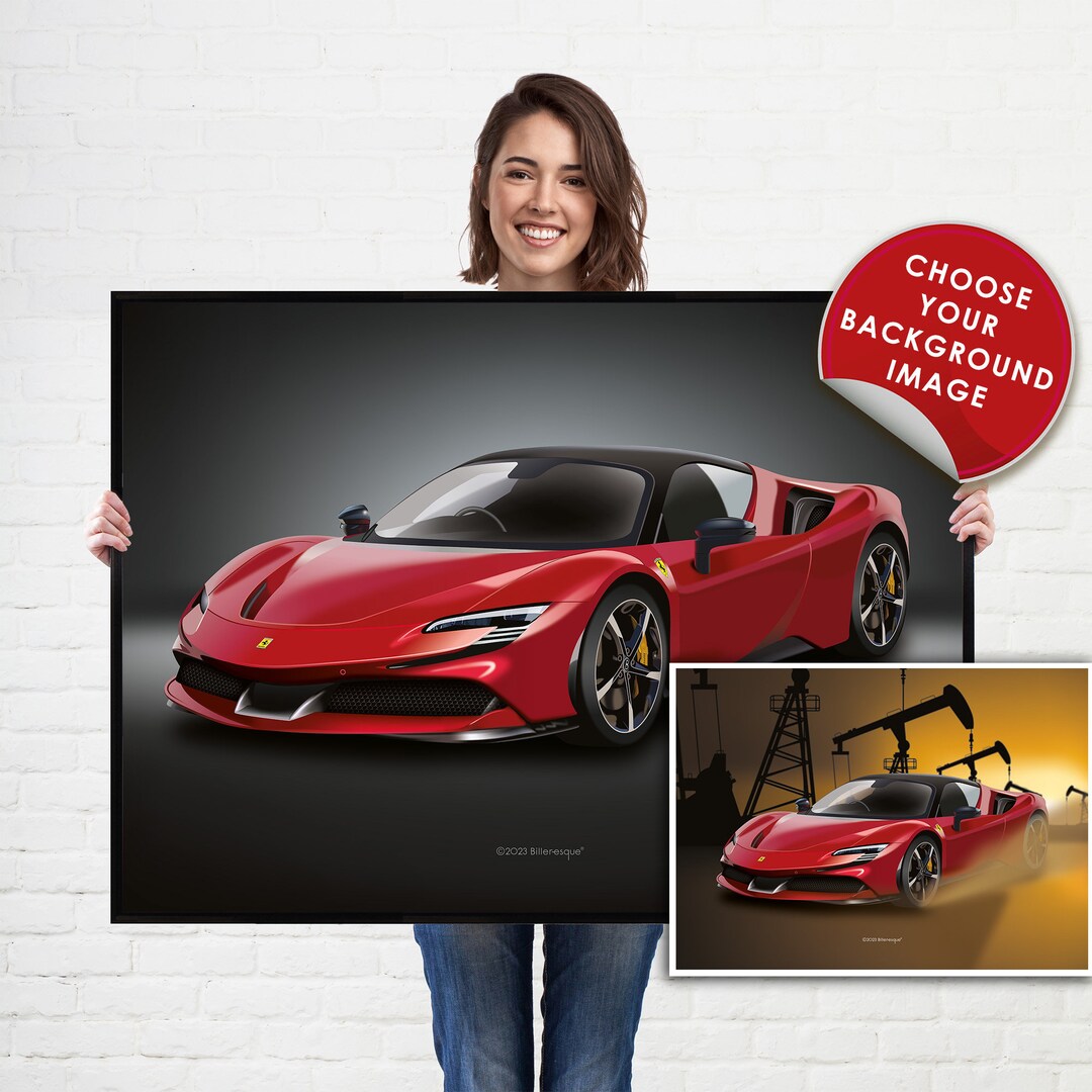 Super Car Ferrari SF90 Stradale Poster Supercars Fast Sports Cars ...