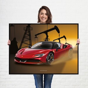 Super Car Ferrari SF90 Stradale Poster Supercars Fast Sports Cars ...