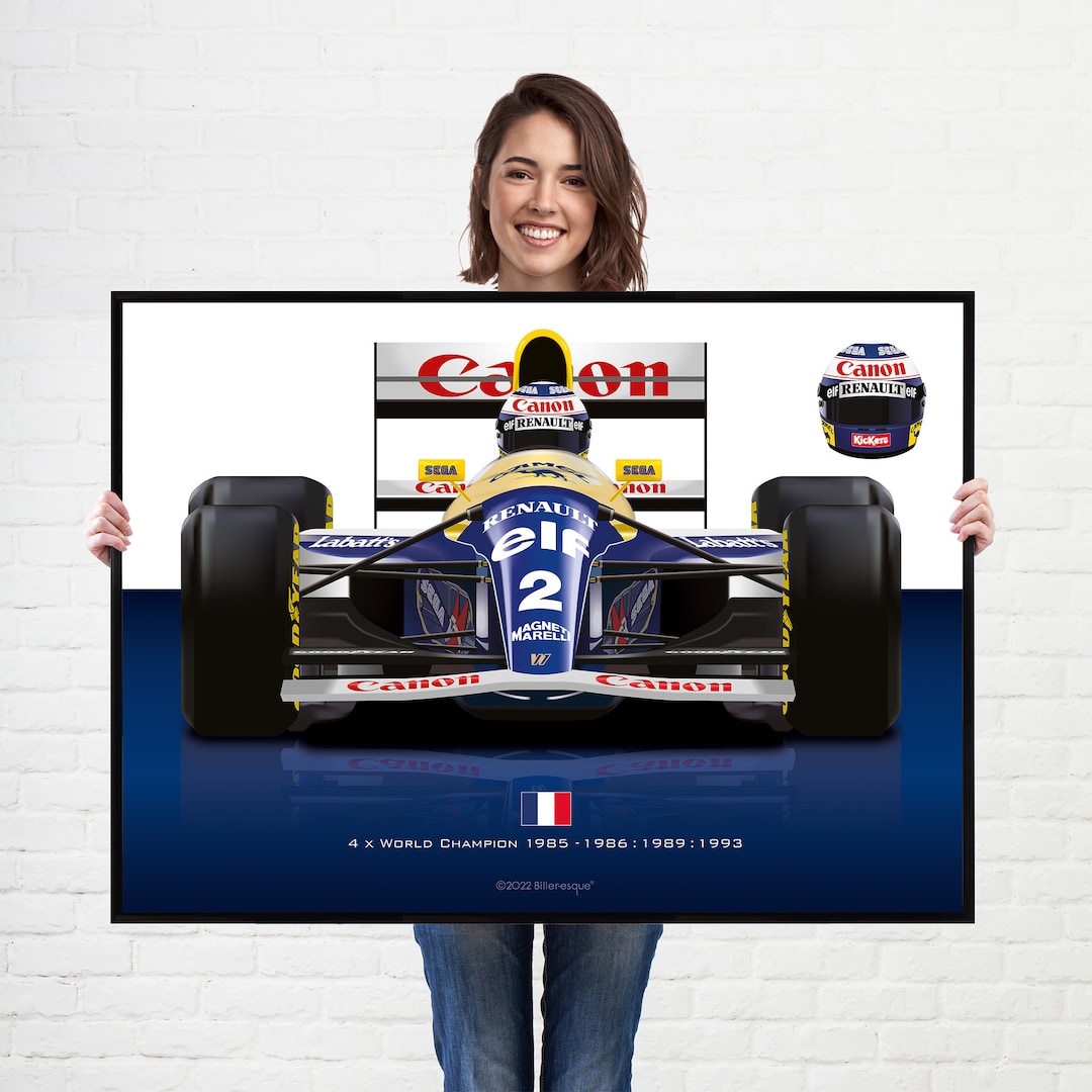 Alain Prost Williams Formula 1 Poster 1993 F1 Grand Prix Champion Wall ...