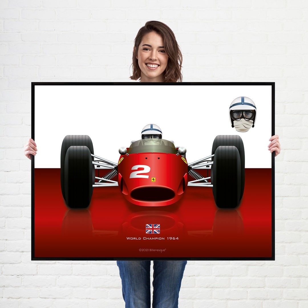 John Surtees Ferrari Formula 1 Poster 1964 F1 Grand Prix - Etsy