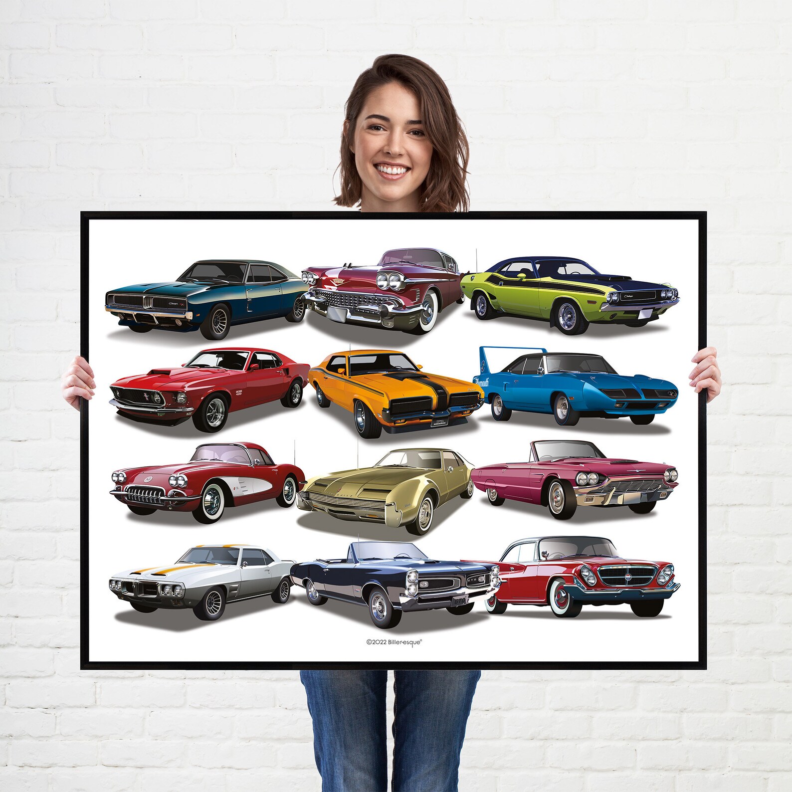 American Muscle Super Car Collection Print Iconic US Cars - Etsy