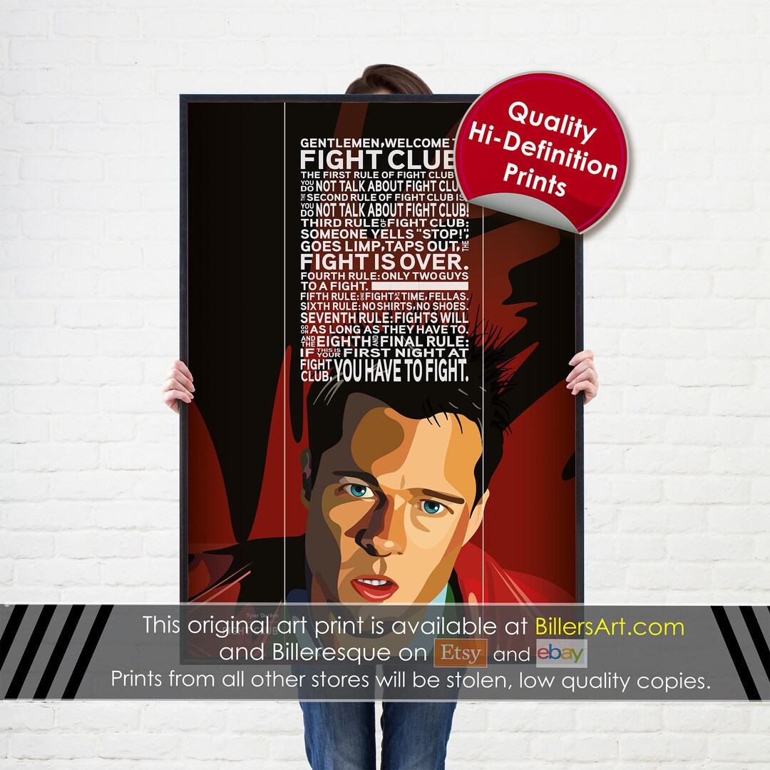Fight Club Movie Poster Tyler Durden Quote - Etsy