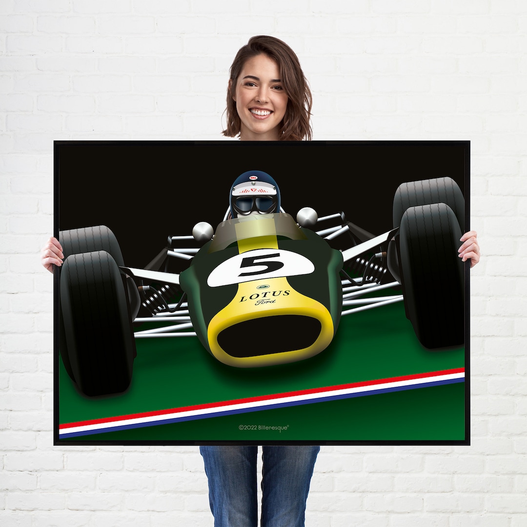 Formula 1 Classic Jim Clark 1965 World Champion for Lotus Super Poster ...