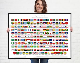 Old Flags of the World Illustration 1863 Vintage National Banners Chart ...