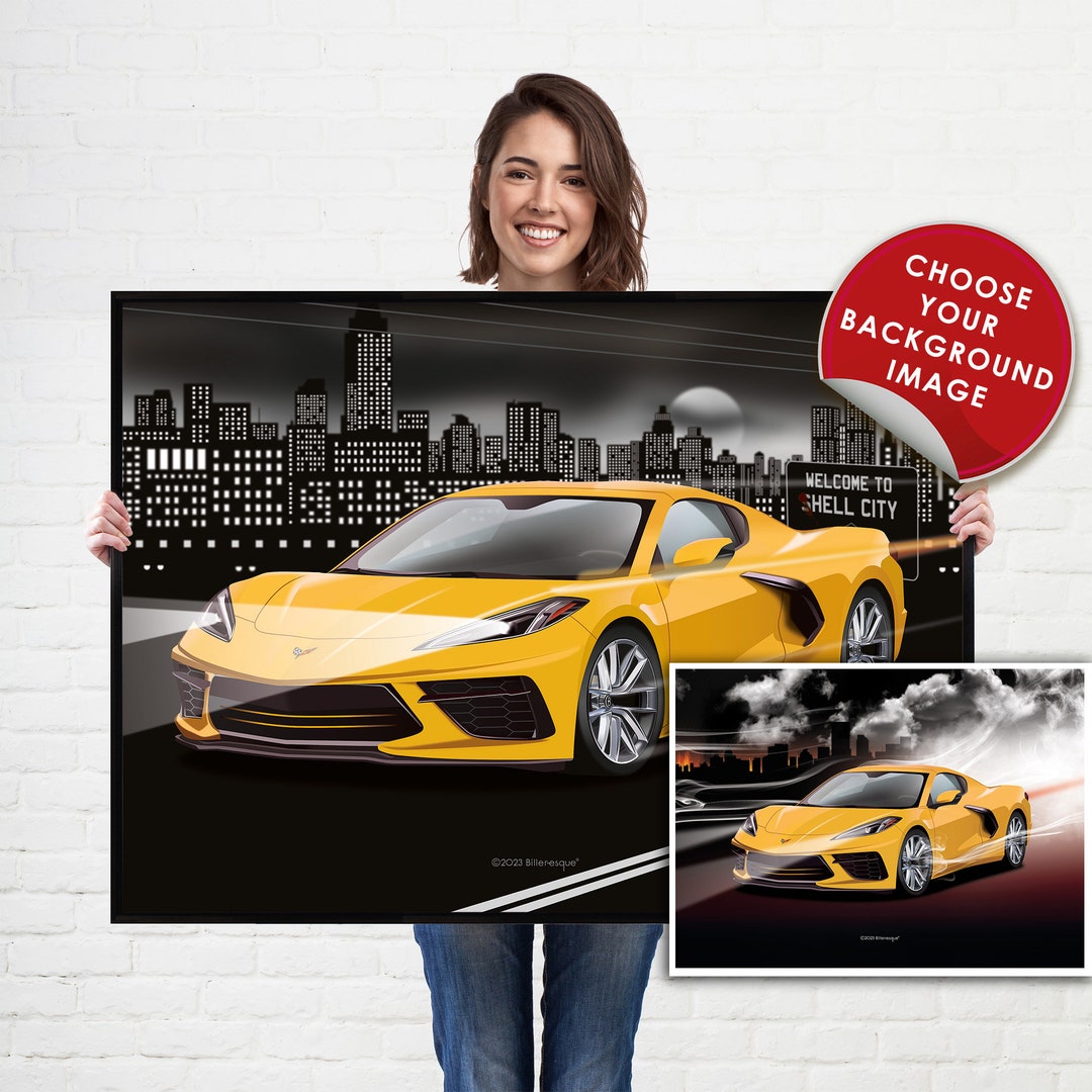 Super Car Chevrolet Corvette Poster Supercars Fast Sports Cars Poster ...