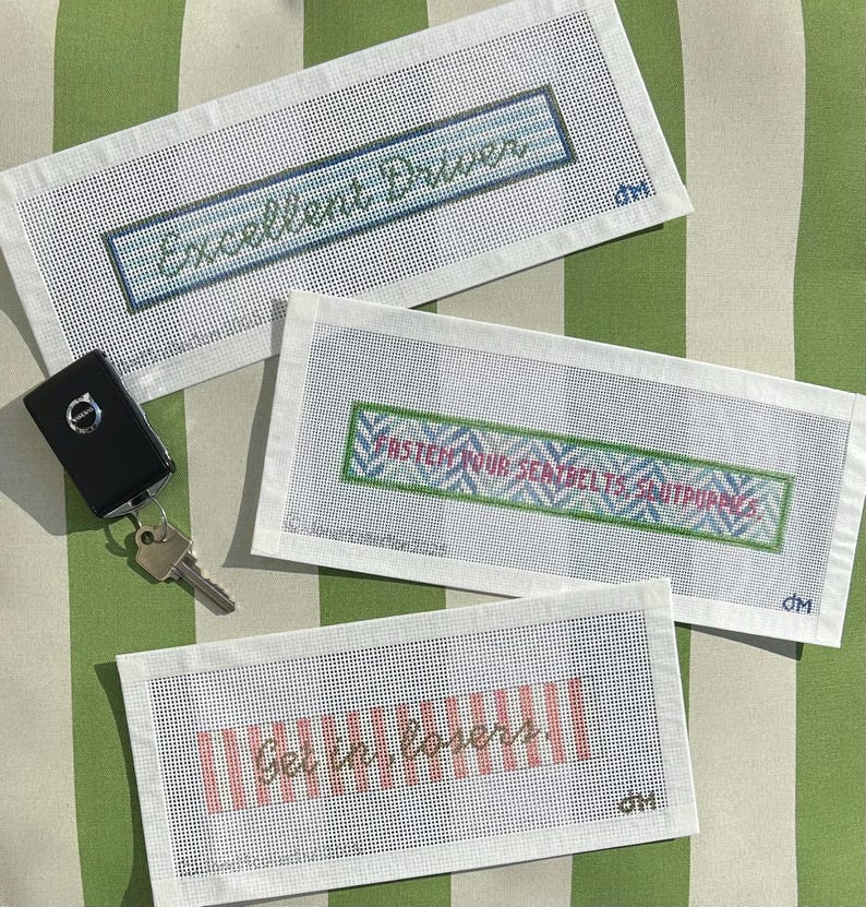 Snarky Key Fob "get In, Losers" Hand-painted Needlepoint Canvas (1.5 in ...