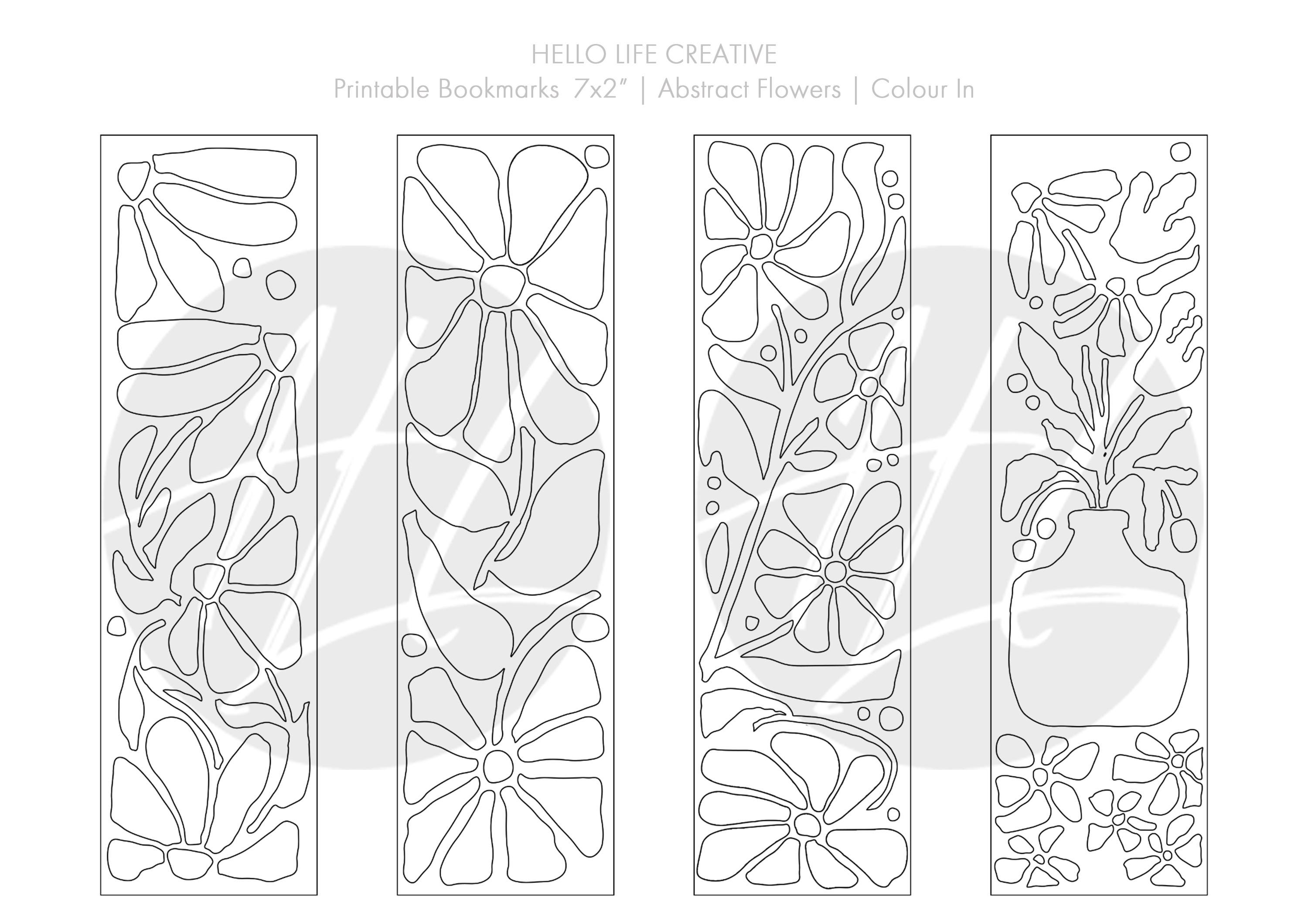 Printable Color-in Bookmark | DIY Coloring Bookmark for Kids & Adults ...