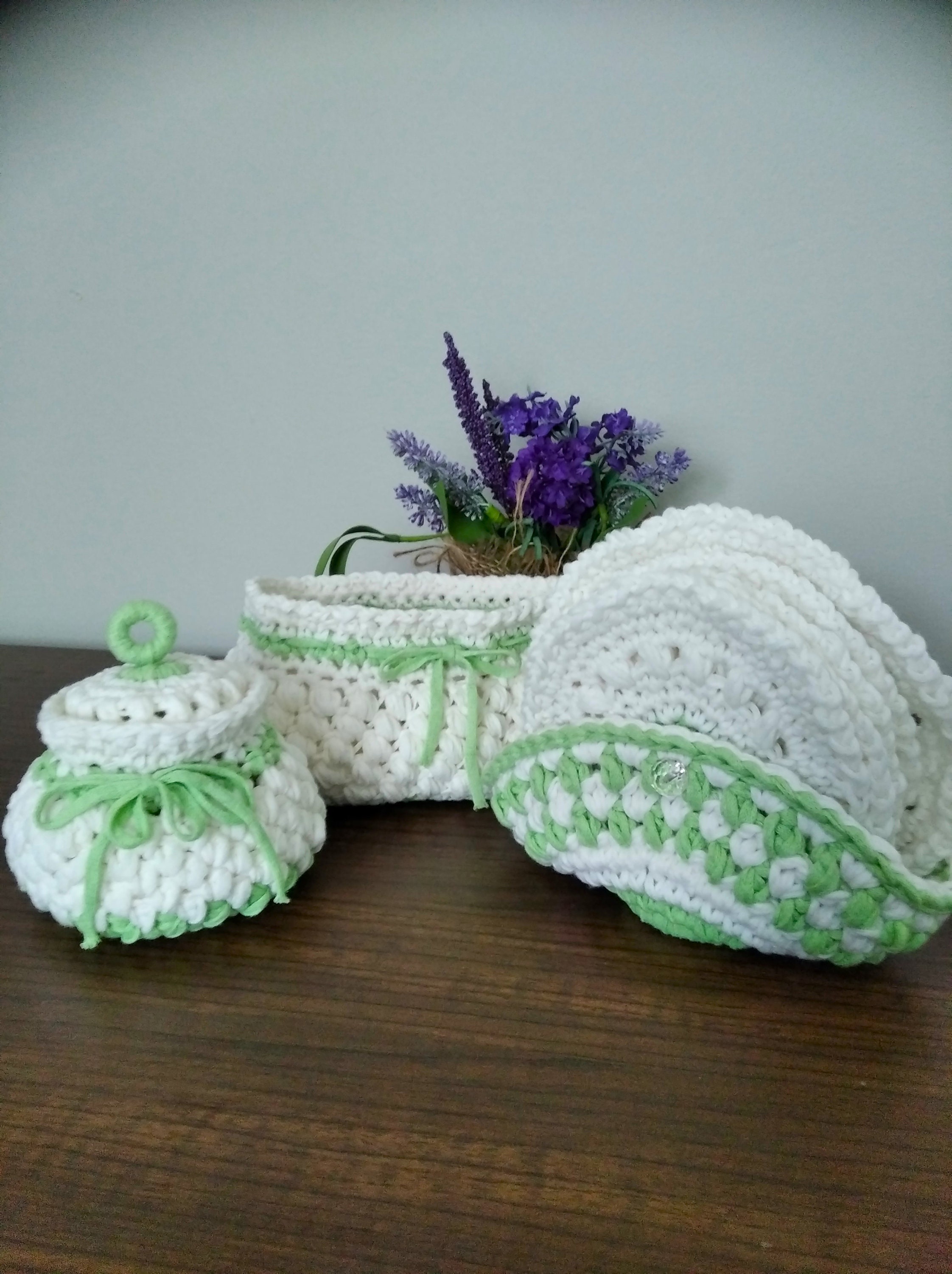 Crochet Mini Container, Crochet Candy Holder, Crochet Sugar Bowl ...