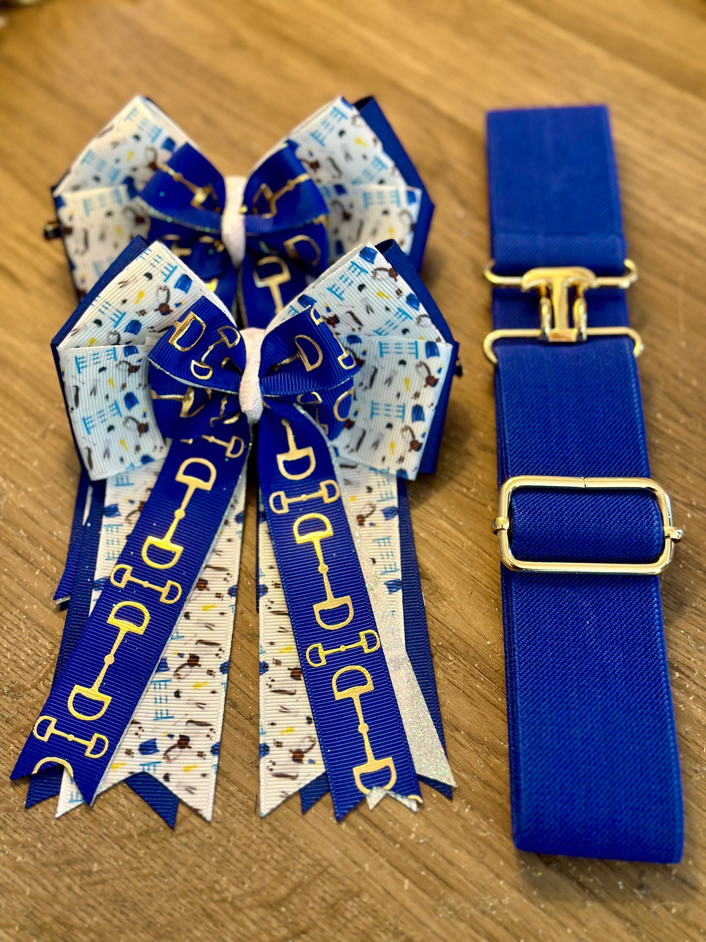 New Equestrian Show Bows & Belt Combo - Etsy