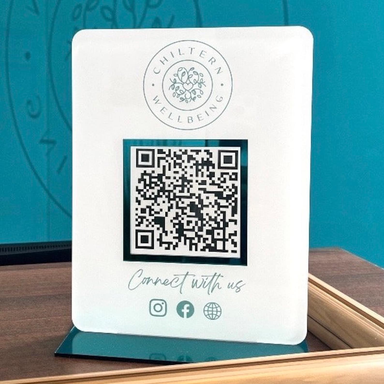 Business Review Link or Social Media QR Code Salon Sign Beauty Sign ...