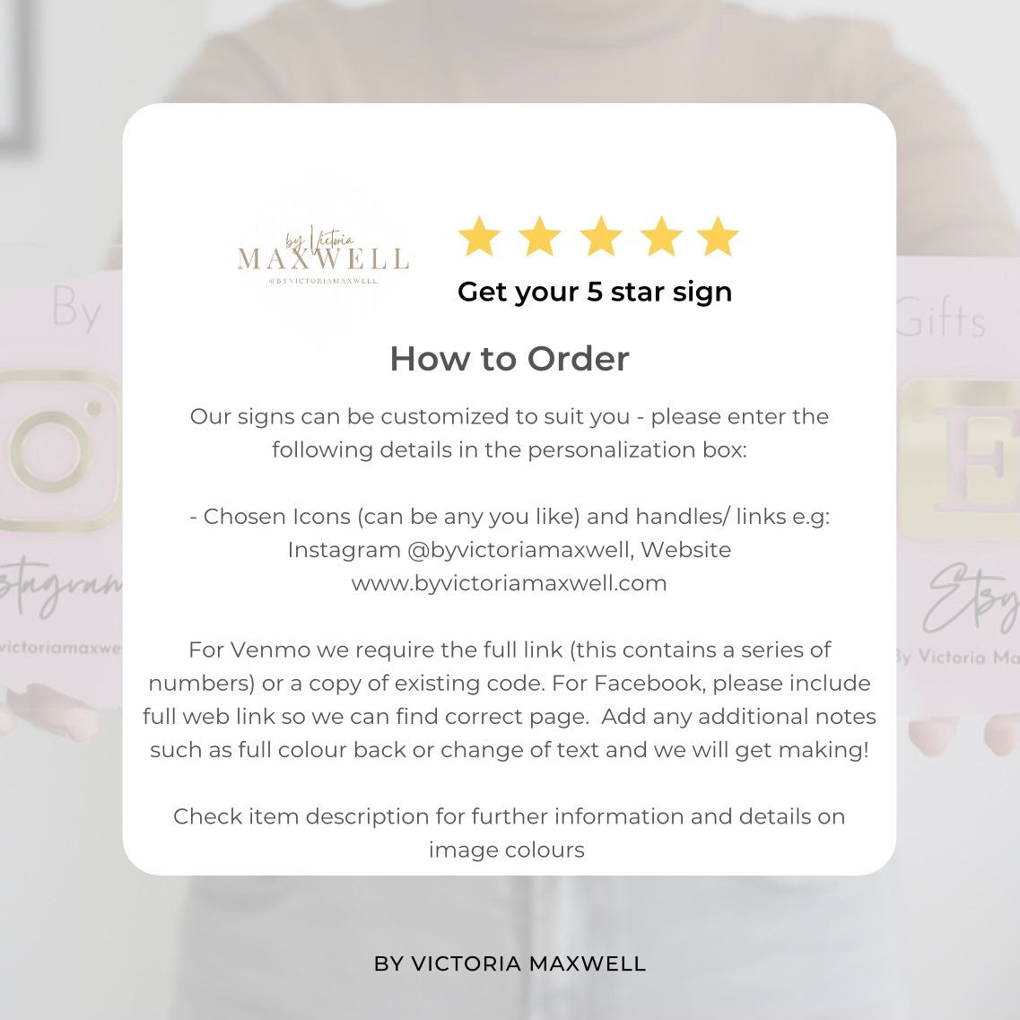 Double Business Social Media Sign Salon Sign Beauty Sign - Etsy