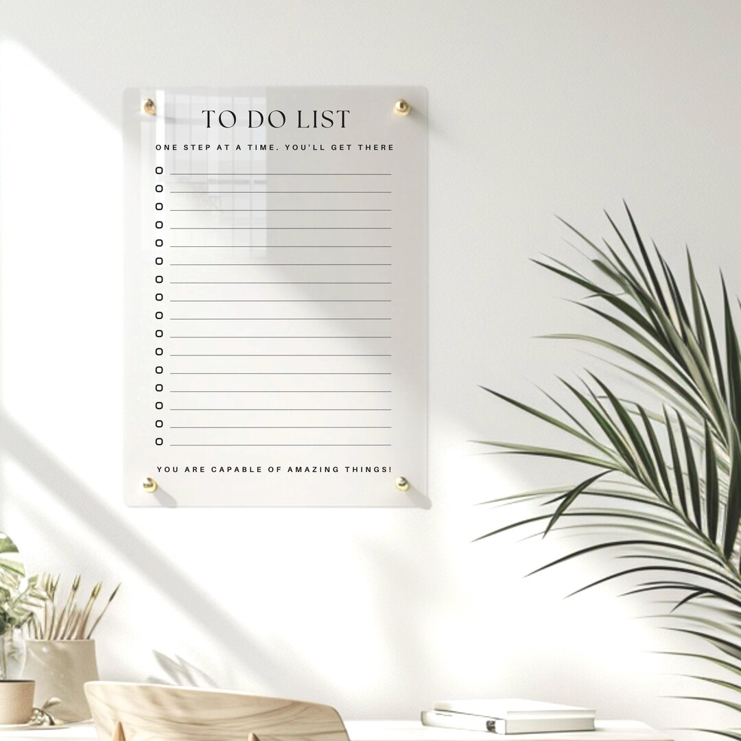 Personalised Acrylic to Do List Monthly Planner | Family Wall Organiser ...