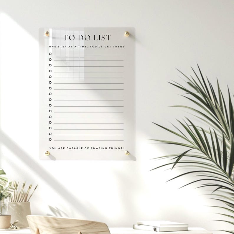 Personalised Acrylic to Do List Monthly Planner | Family Wall Organiser ...