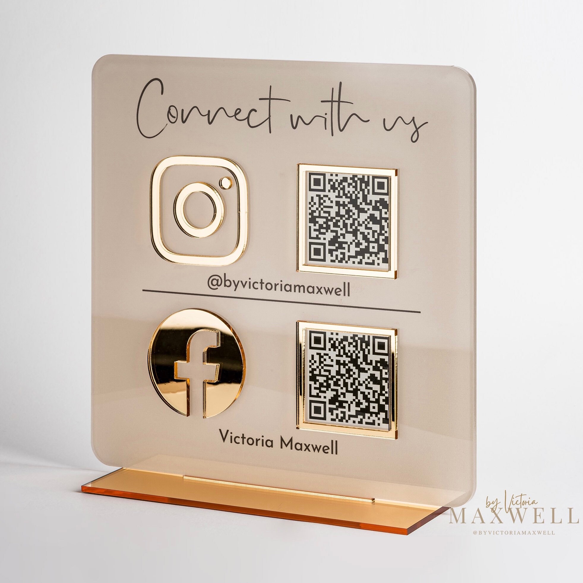 Office School Supplies Office Salon Sign Beauty Sign Multi QR Code With Logo Instagram 