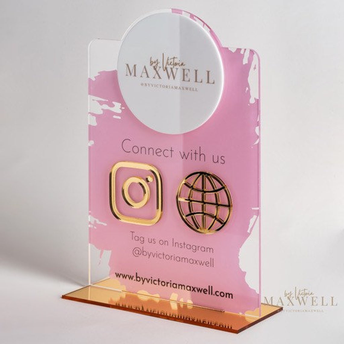 Multi Logo Business Social Media Sign With Your Business Logo | Etsy