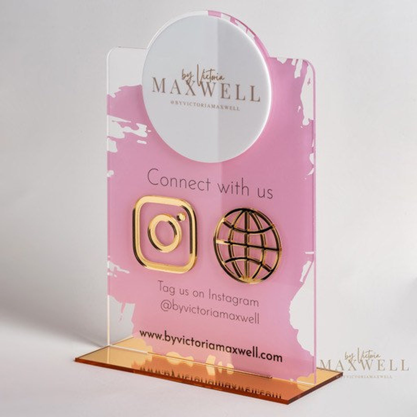 Multi Logo Business Social Media Sign With Your Business Logo | Etsy