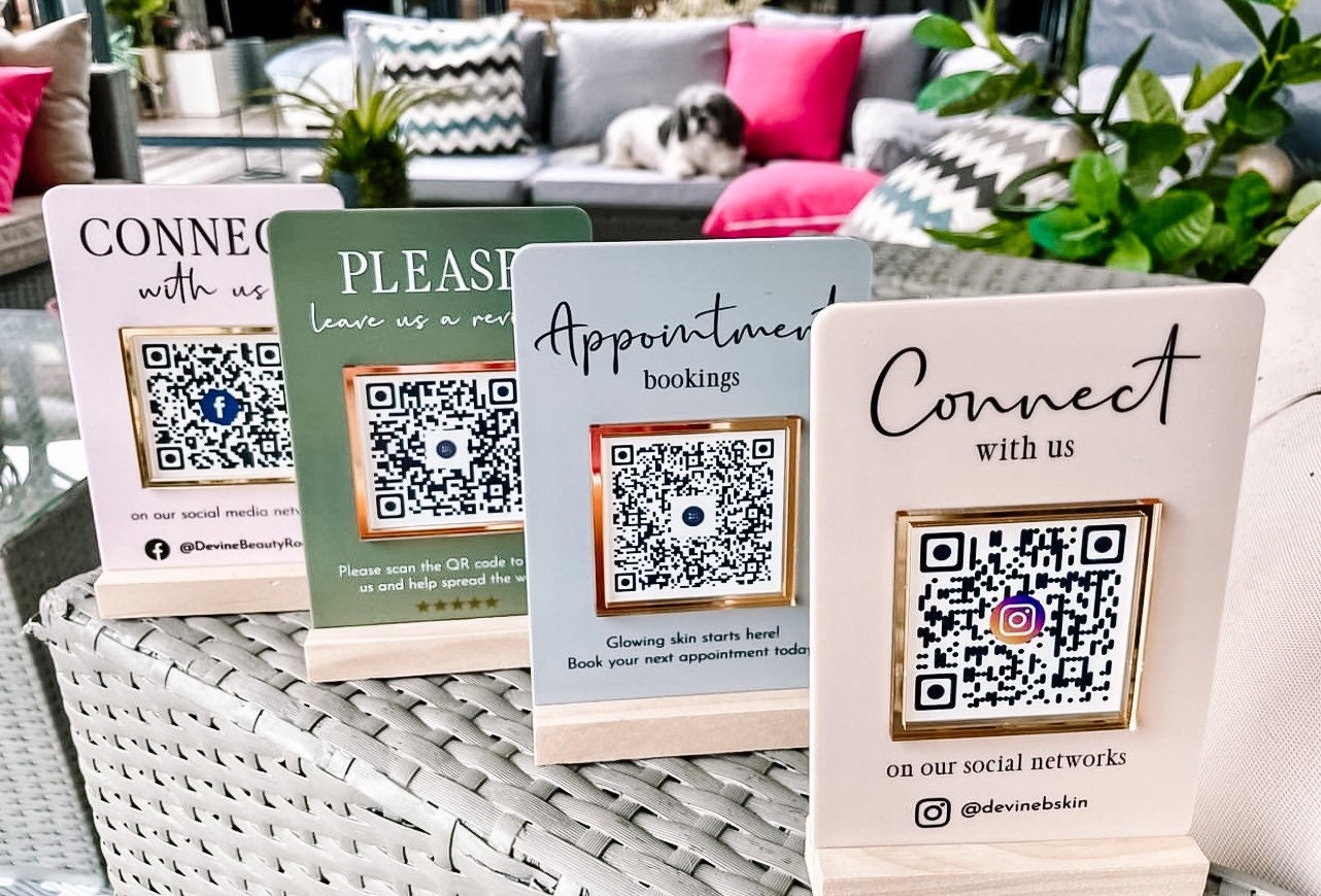 Mini QR Display Sign - Etsy UK