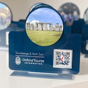 Custom Business Card Desk Sign, Realtor Sign, Digital Contact Card ...