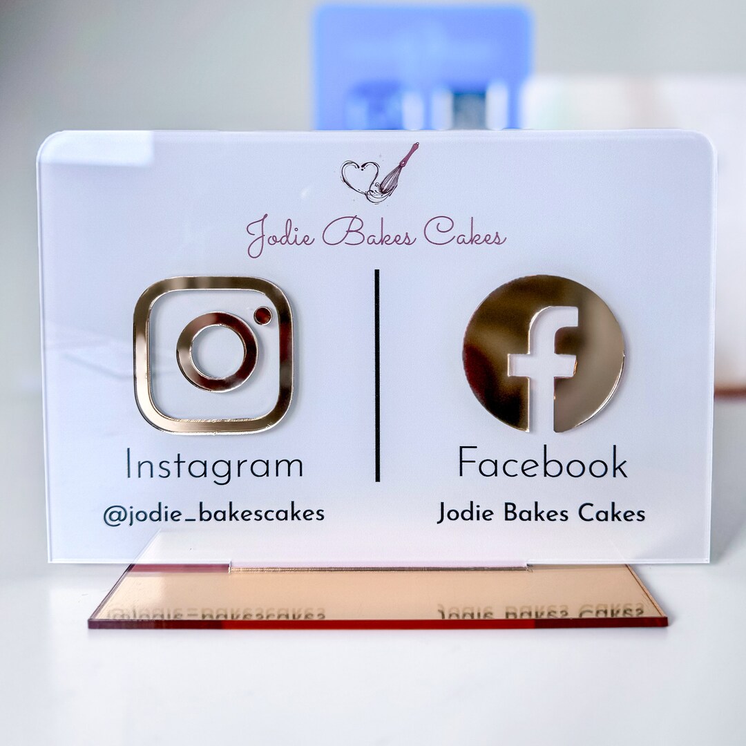 Social Media Business Sign Marketing Sign for Small Business Salon ...