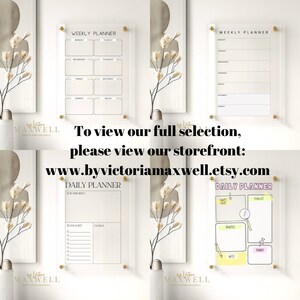A4 Personal Weekly Planner | Recyclable Acrylic Reusable Wipeable ...