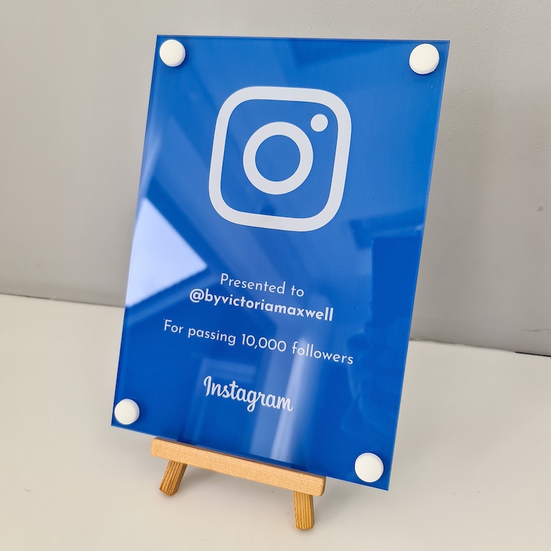 Social Media Milestone Award Plaque Sign | Content Creator Instagram ...