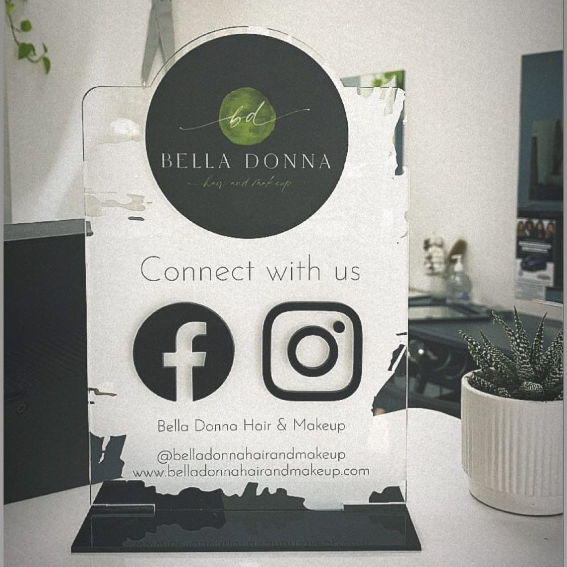 Multi Logo Business Social Media Sign With Your Business Logo | Etsy