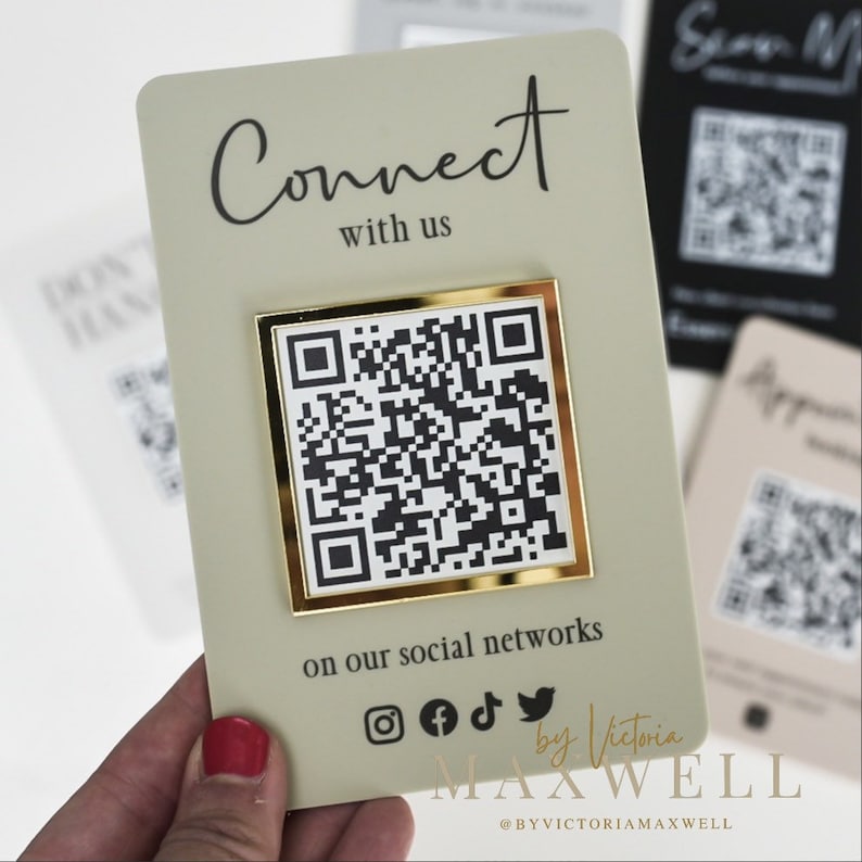 Mini QR Display Sign - Etsy