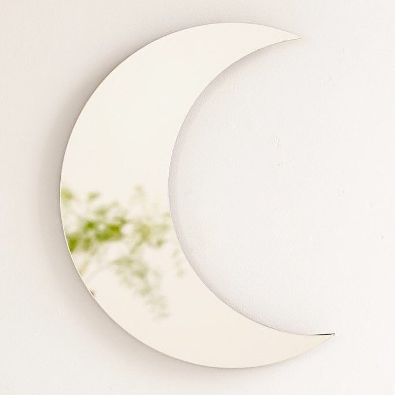 Crescent Half Moon Shape Gold Mirror Personalised Bedroom | Etsy