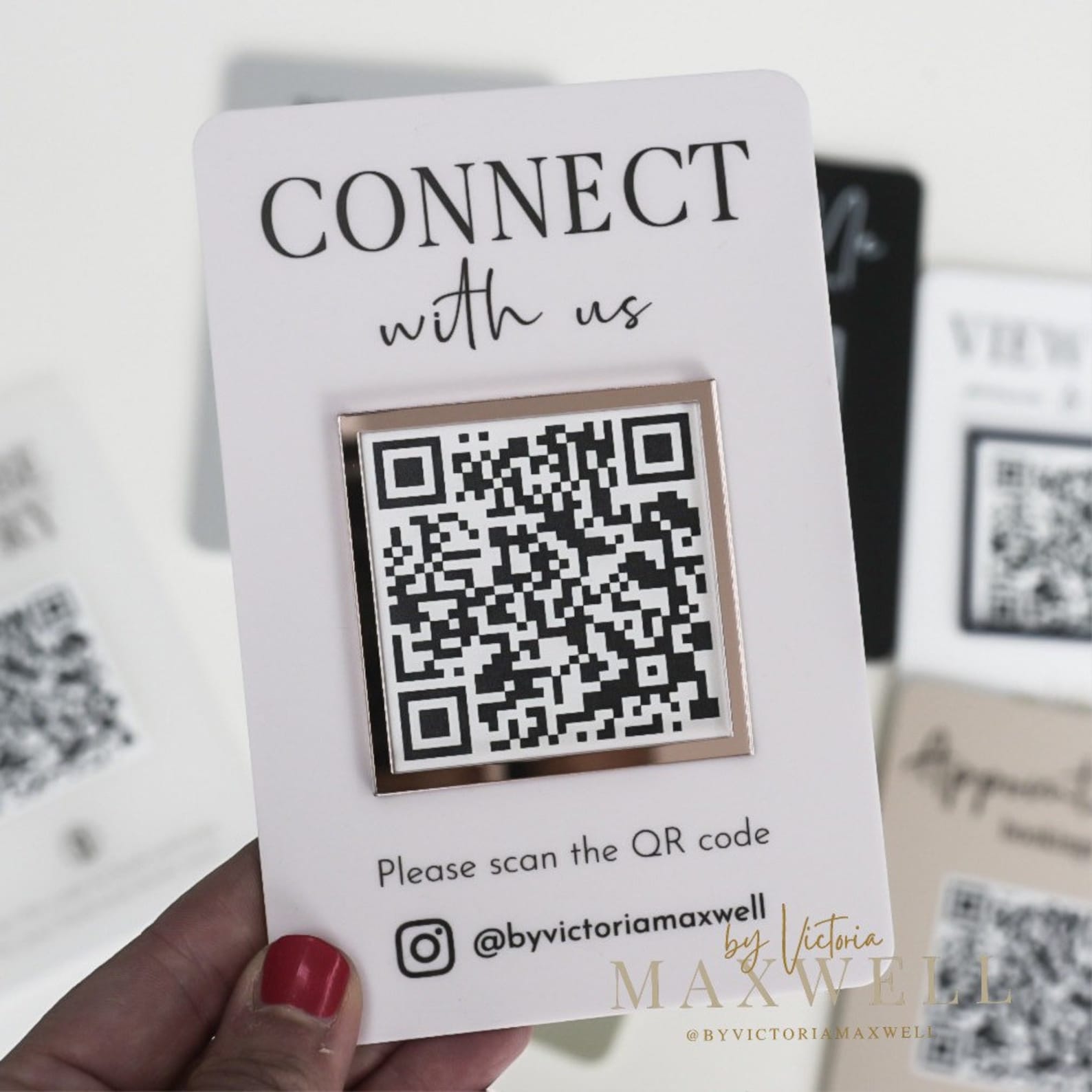 Mini QR Display Sign - Etsy